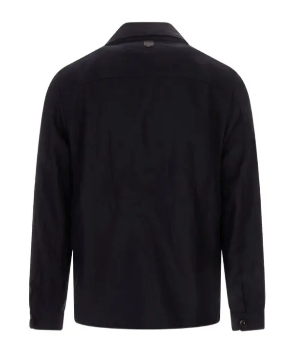 Canali Multi-pocket Shirt Jacket - Black