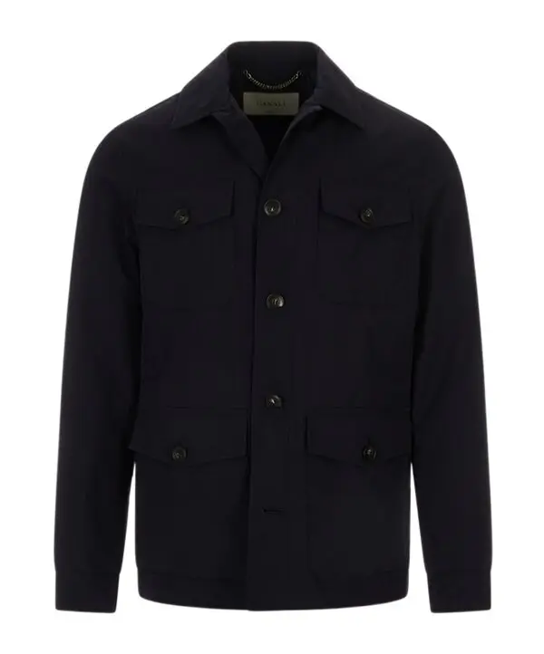 Canali Four-pocket Shirt Jacket - Black