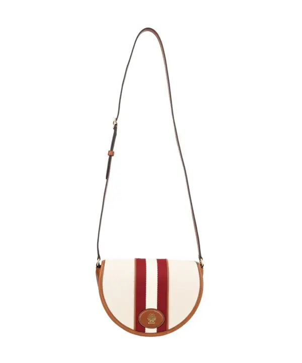 Bally Striped Flap Shoulder Bag - Natural Color