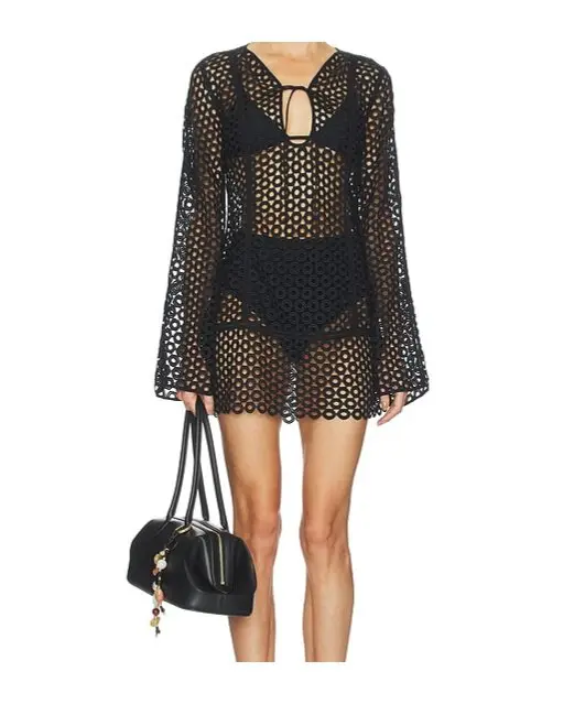 Cult Gaia Cut-out Long-sleeve Mini Dress - Black