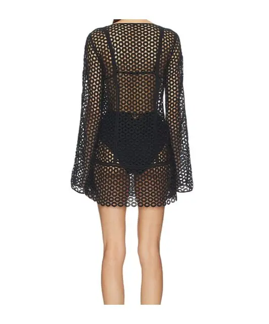 Cult Gaia Cut-out Long-sleeve Mini Dress
