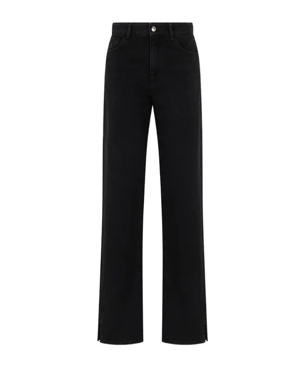 ICON DENIM LOS ANGELES Jodie Wide Straight-leg Jeans - Black