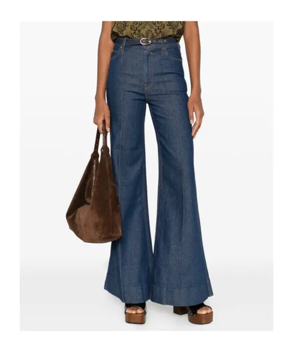 Zimmermann Belted Wide-leg Jeans - Blue