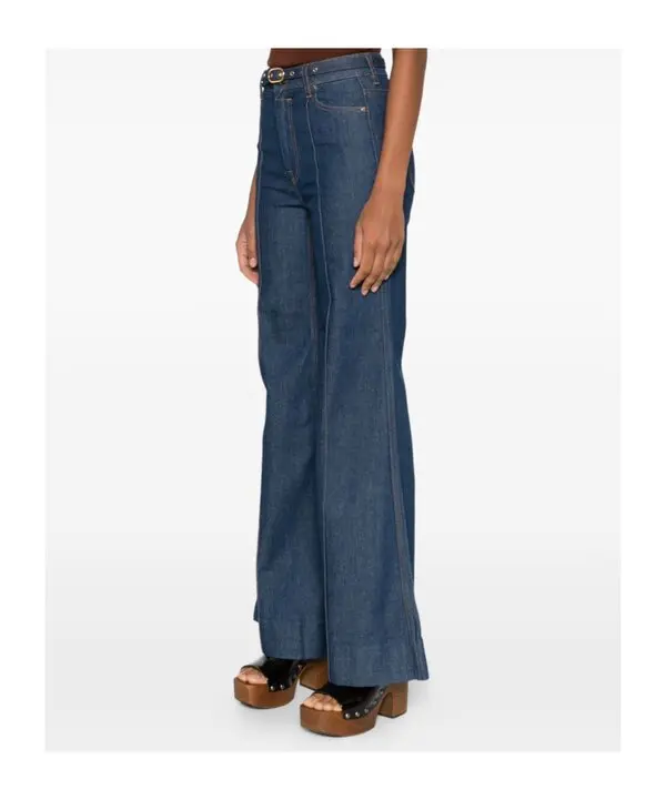 Zimmermann Belted Wide-leg Jeans - Blue