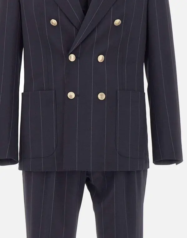 Eleventy Pinstripe Double-breasted Suit