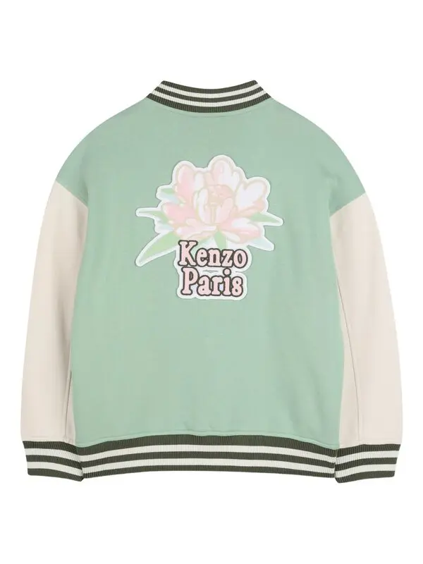 Kenzo Appliqué Striped Bomber Jacket