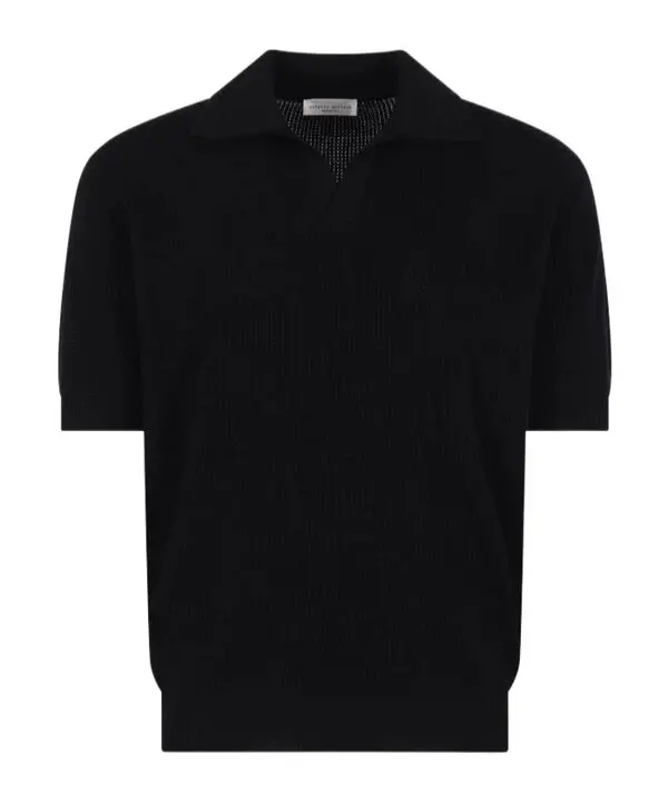 ROBERTO COLLINA Open-knit Short-sleeve T-shirt - Black