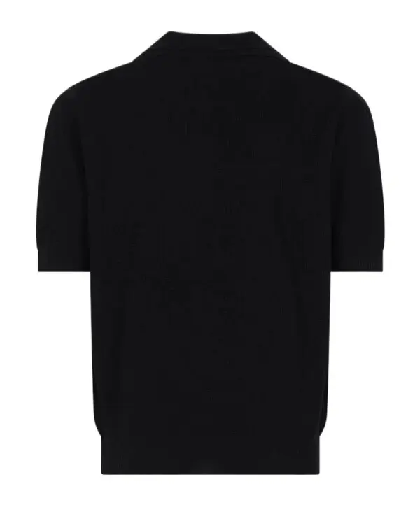 ROBERTO COLLINA Open-knit Short-sleeve T-shirt - Black