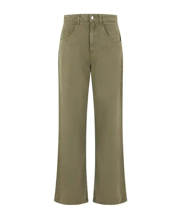 ICON DENIM LOS ANGELES High-rise Straight Jeans - Green