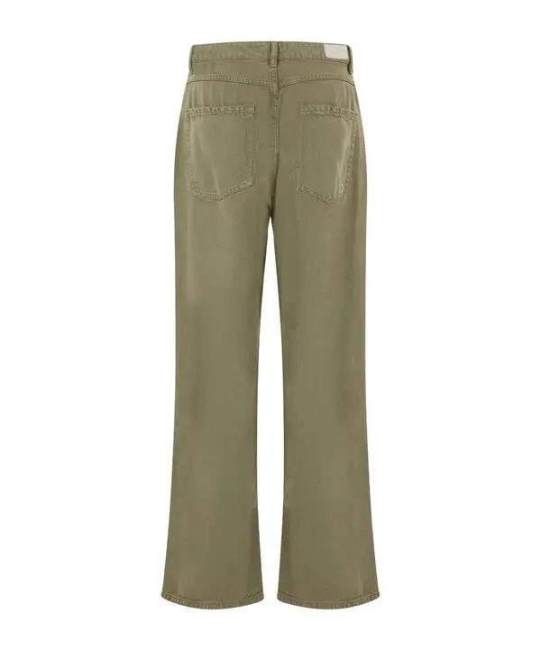 ICON DENIM LOS ANGELES High-rise Straight Jeans - Green