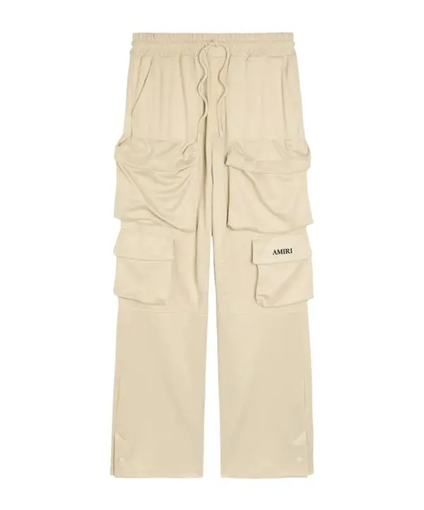 Amiri Cargo Trousers With Drawstring Waist - Nude