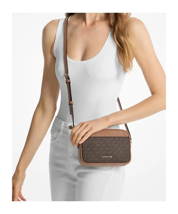Michael Kors Jet Set Small Signature Logo Camera Crossbody Bag