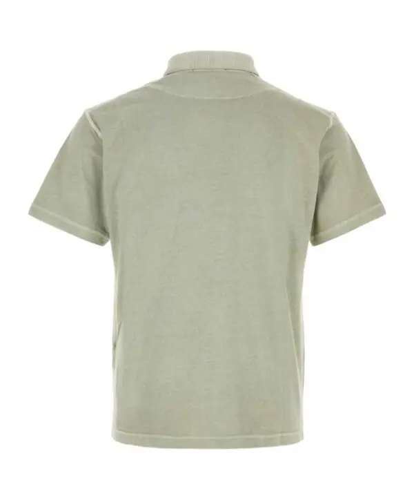 Stone Island Compass-motif Short Sleeved Polo Shirt - Sage