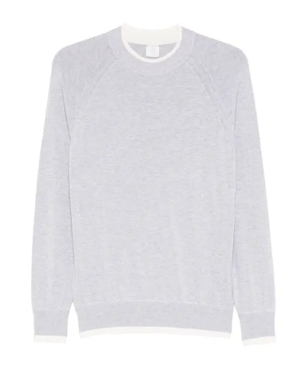 Eleventy Long-sleeve Knitwear With Round Neck - Light Gray