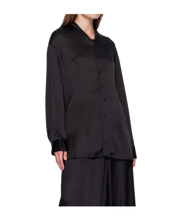 LISA YANG V-neck Button-up Shirt
