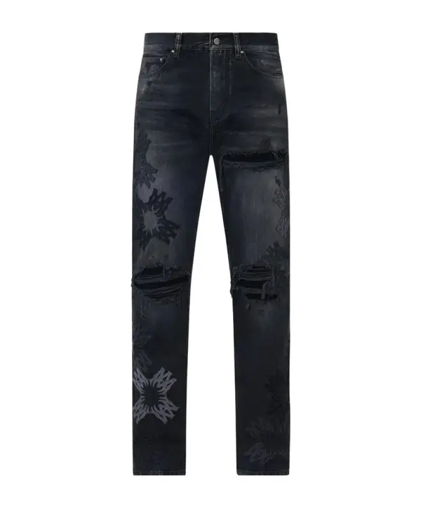 Amiri Ma Quad Distressed-effect Jeans - Black