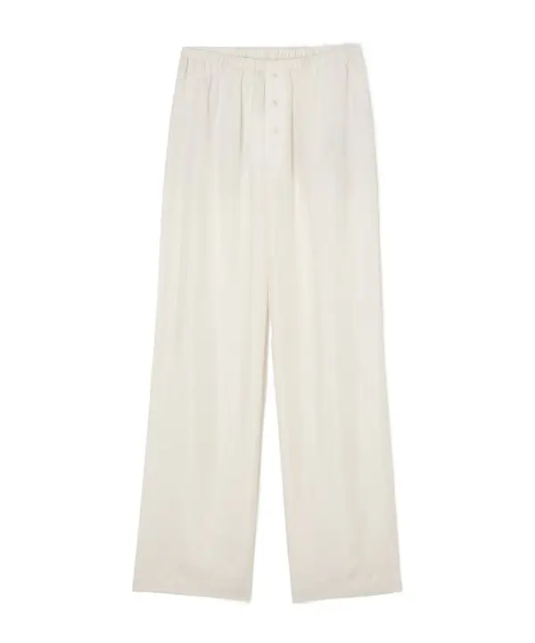 RÓHE Silk Wide-leg Pyjama Pants - Cream