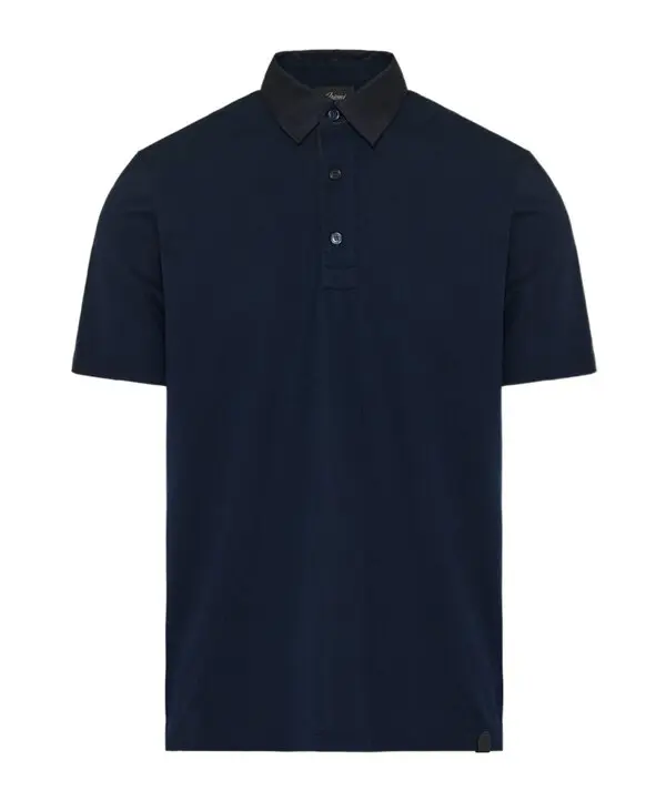 Brioni Contrast-collar Polo Shirt