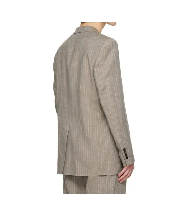 SUNFLOWER Show Pinstripe Blazer - Nude