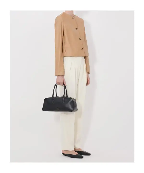 Loulou De Saison Raho Cropped Leather Jacket - Nude