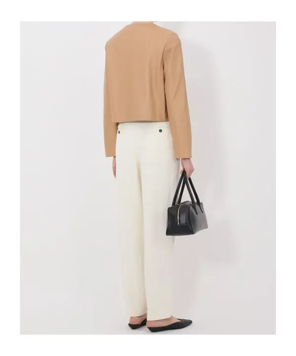 Loulou De Saison Raho Cropped Leather Jacket - Nude