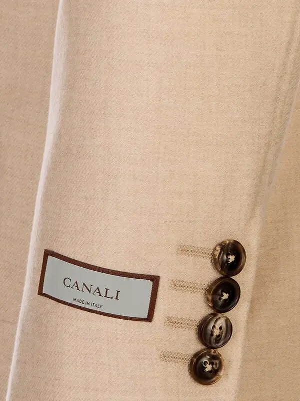 Canali Single-breasted Patch-pocket Blazer - Nude