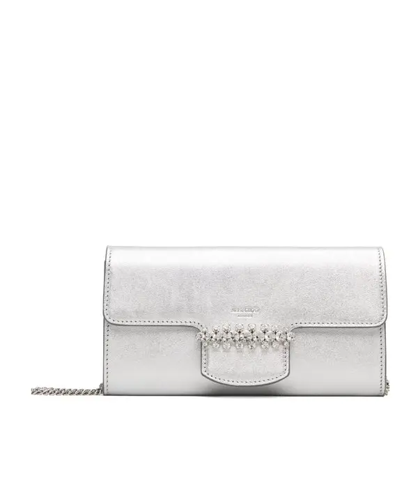 JIMMY CHOO Bing Chain Shoulder Bag - Silver/silver