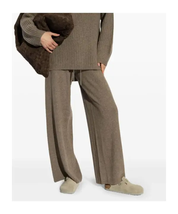 LISA YANG Sofi Drawstring Cashmere Trousers - Brown