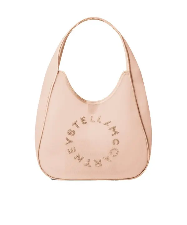Stella McCartney Logo Mesh Large Hobo Bag