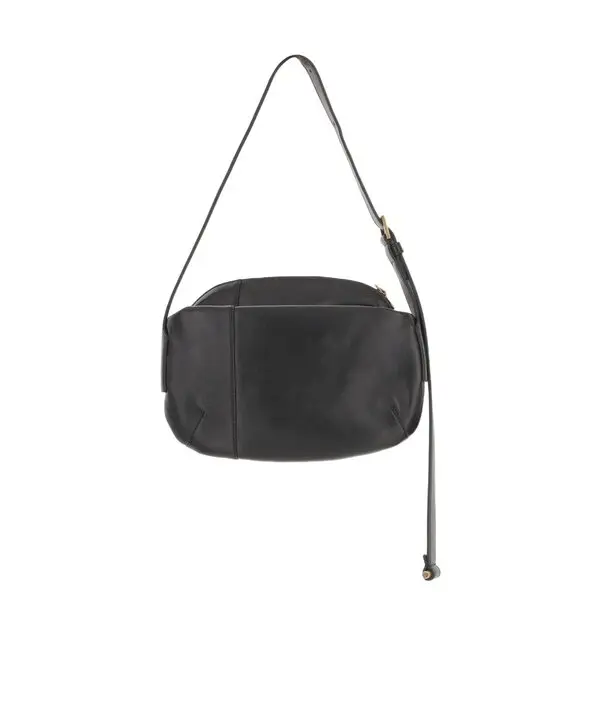 Versace Leather Zippered Shoulder Bag