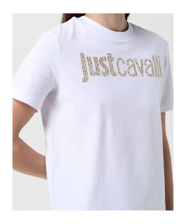Just Cavalli Embellished Logo T-shirt - Multicolor
