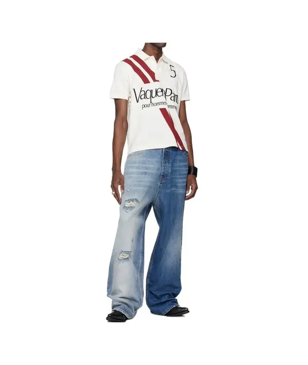Vaquera Logo Print Polo T-shirt