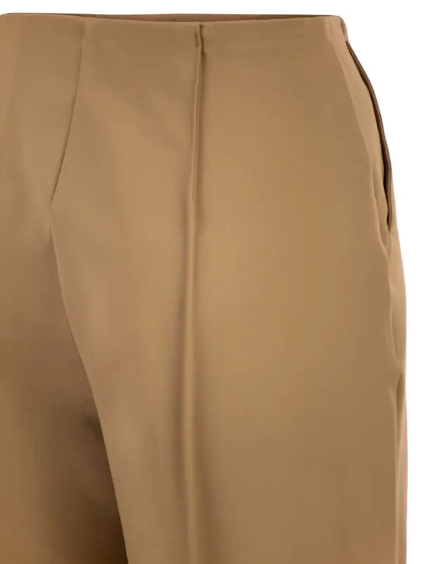 Max Mara Wide Leg Trousers With Pressed Crease - Green