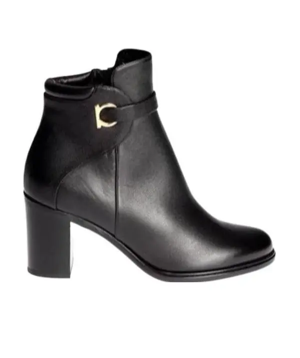 FERRAGAMO Logo High-heeled Ankle Boots
