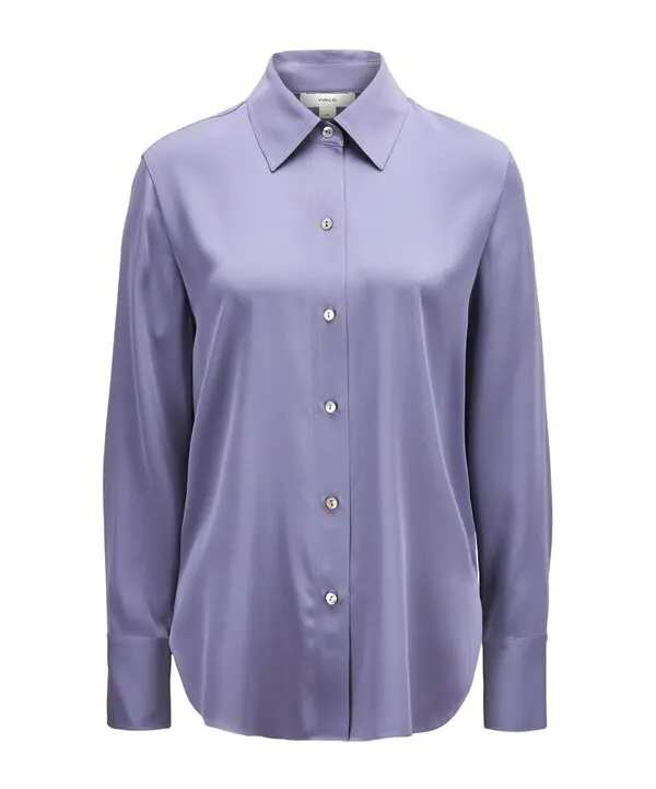 Vince Relaxed Button-up Shirt - Purple