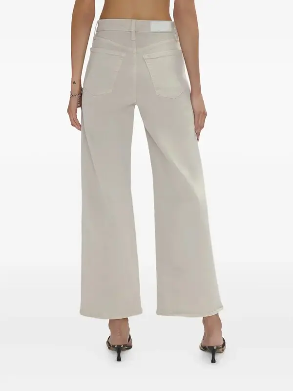 RE/DONE High-rise Wide Leg Jeans - Nude