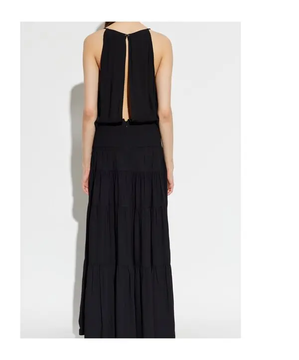 IRO PARIS Sleeveless Tiered Maxi Dress - Black