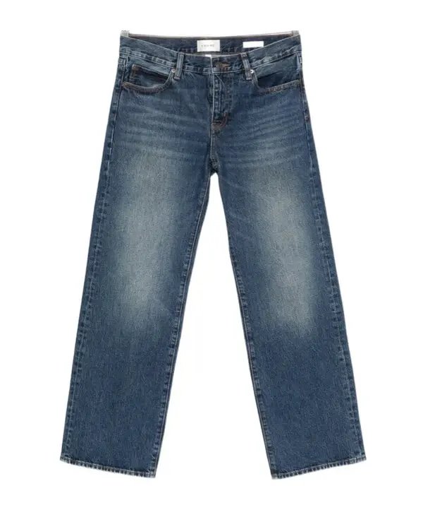 FRAME Belt Loop Straight Leg Jeans - Blue