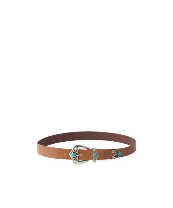 Pinko Trittico Studded Belt - Brown