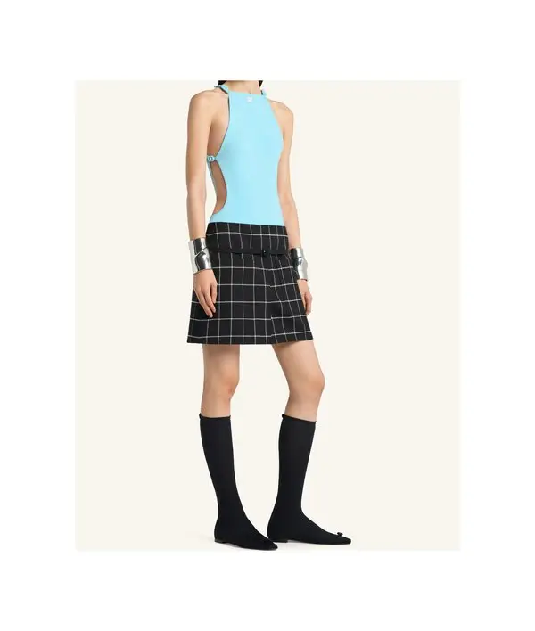 COURREGES Cut-out Swimsuit With Buckle Accents - Blue