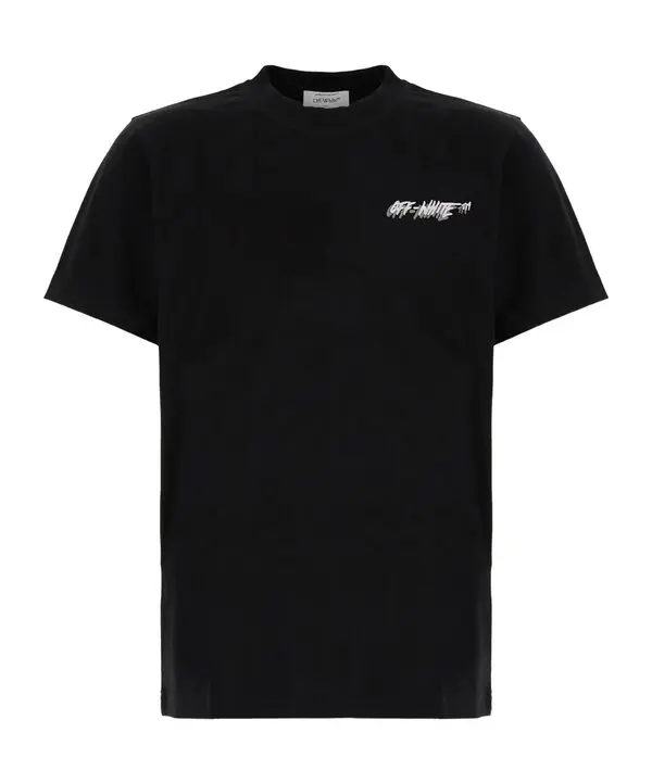 Off-White Logo Embroidered Crewneck T-shirt - No