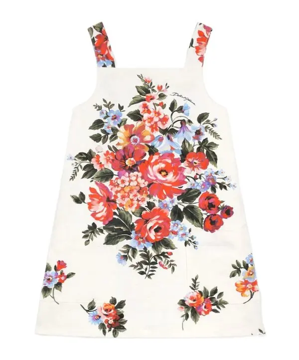 Dolce & Gabbana Floral Print Sleeveless Dress - Multi-color