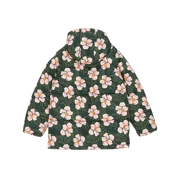 Kenzo Floral Print Hooded Puffer Jacket