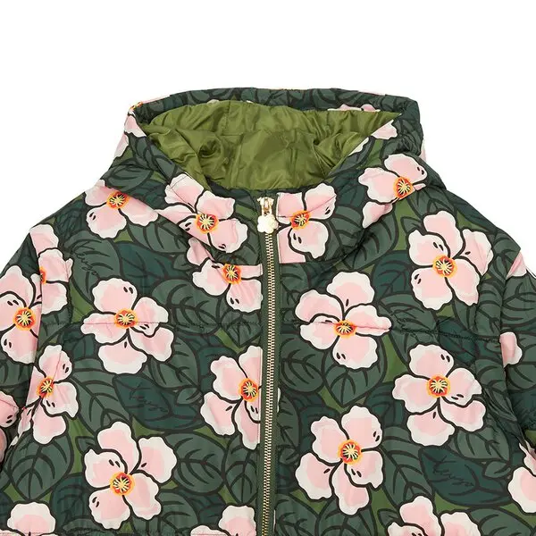 Kenzo Floral Print Hooded Puffer Jacket