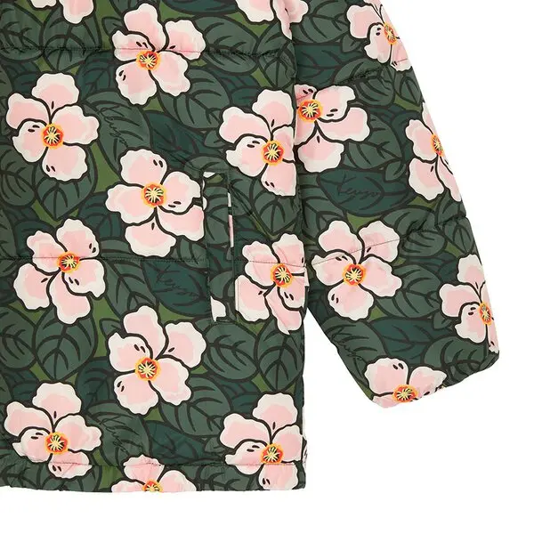 Kenzo Floral Print Hooded Puffer Jacket