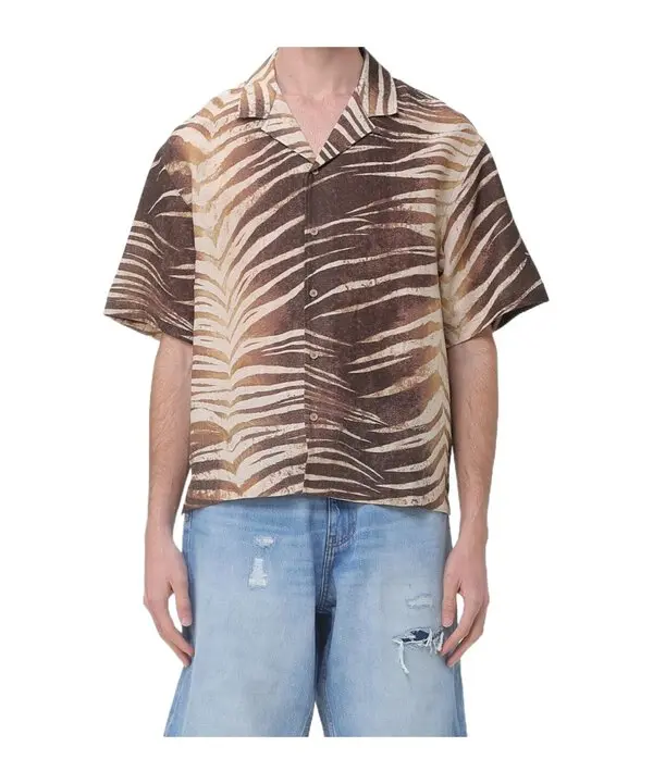 Just Cavalli Tropical Print Short Sleeve Shirt - Multicolor
