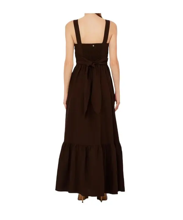 Liu Jo Sleeveless Maxi Dress With Ruffled Hem - Black
