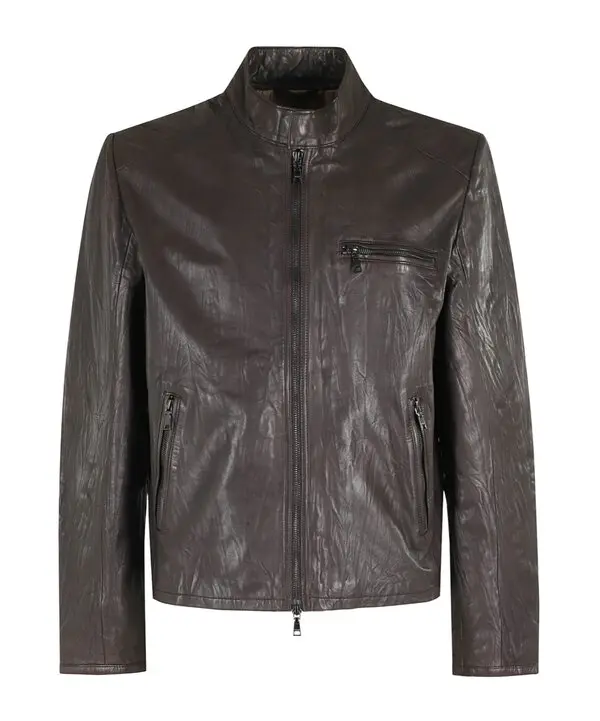 Seventy Leather Zip-front Jacket