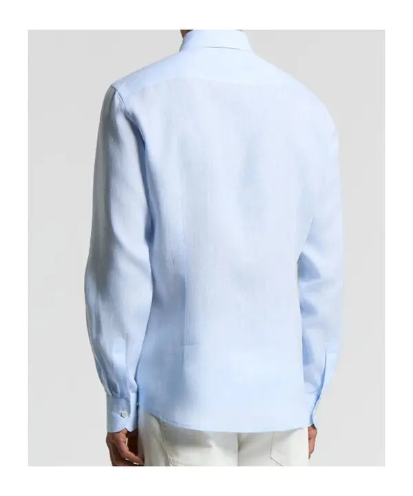 Peserico Long-sleeved Button-up Shirt - Sky-blue