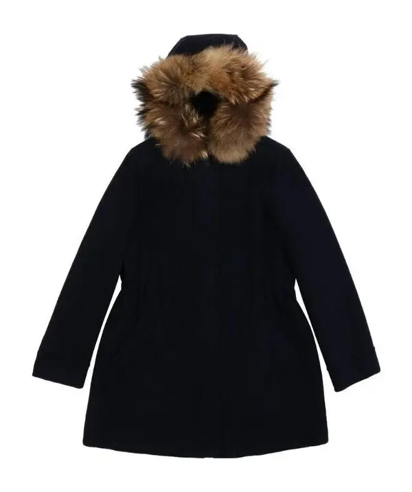 Max Mara Hooded Overcoat With Fur Trim